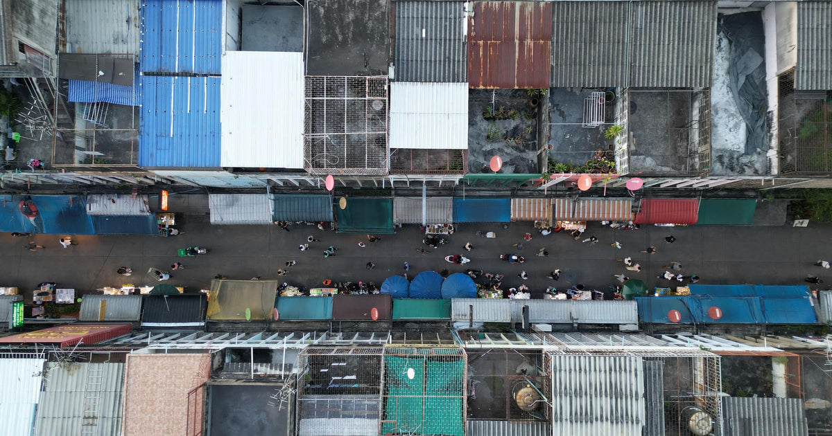 110 photos of Bangkok Old Market Street Drone View – Fotoref